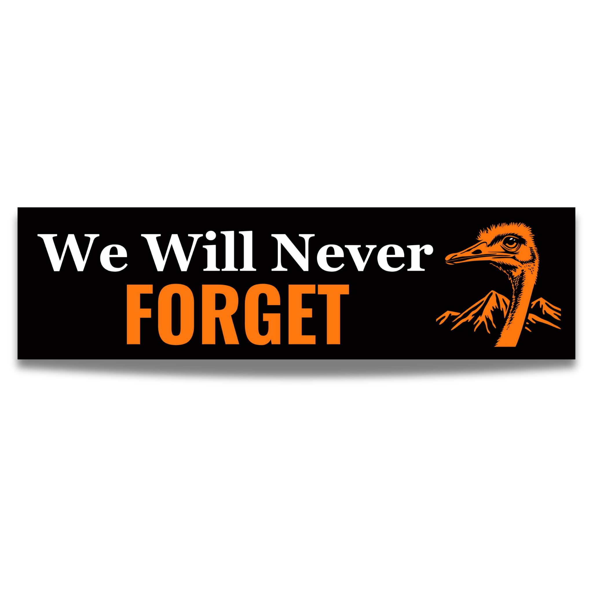 We Will Never Forget Bumper Sticker – Lunar Lightwear